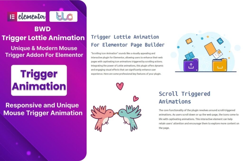 Trigger Lottie Animation Addon For Elementor | Pluginpress | Woocommerce & Wordpress